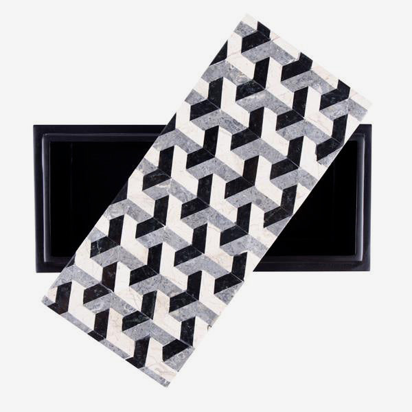 Milan Chevron Box – Blue Carreon Home