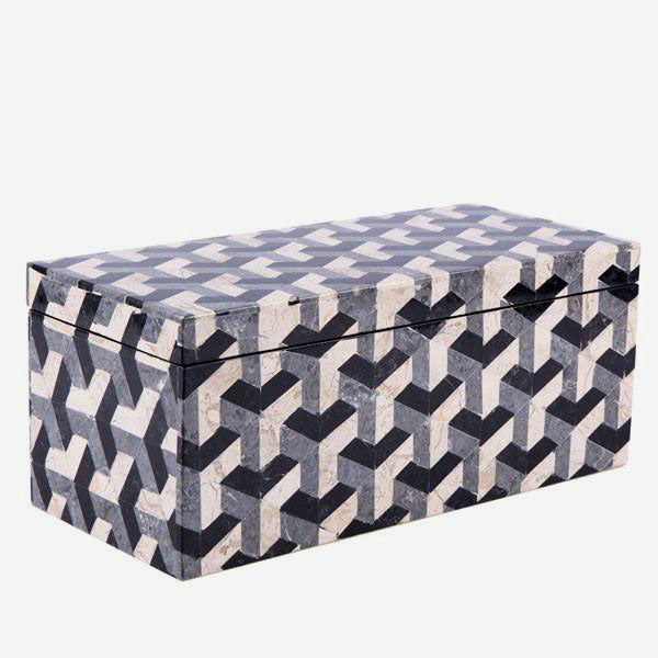 Milan Chevron Box – Blue Carreon Home